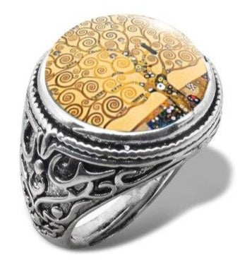 Gustav Klimt livets træ ring | 1001 Smykker