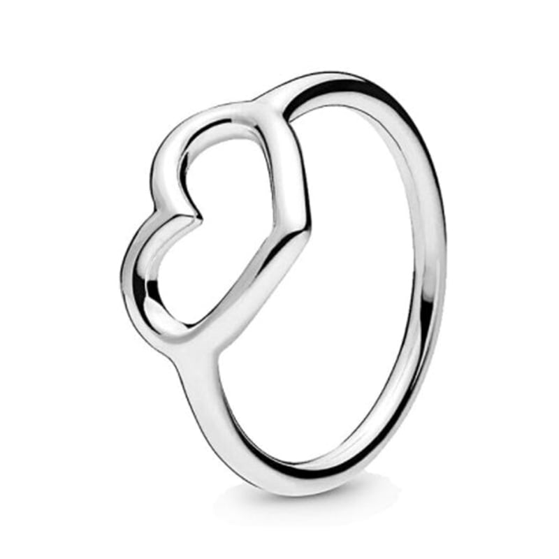 Hjerte ring i stål | 1001 Smykker